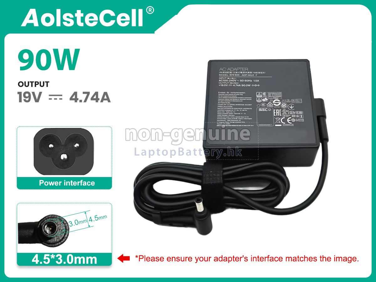 高品質ASUS華碩A19-090P2A電源適配器 Asus A19-090P2A adapter | LaptopBattery.hk